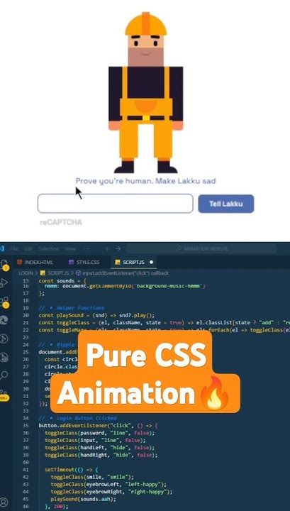 Make Lakku Smile CAPTCHA CSS Animation - YouTube