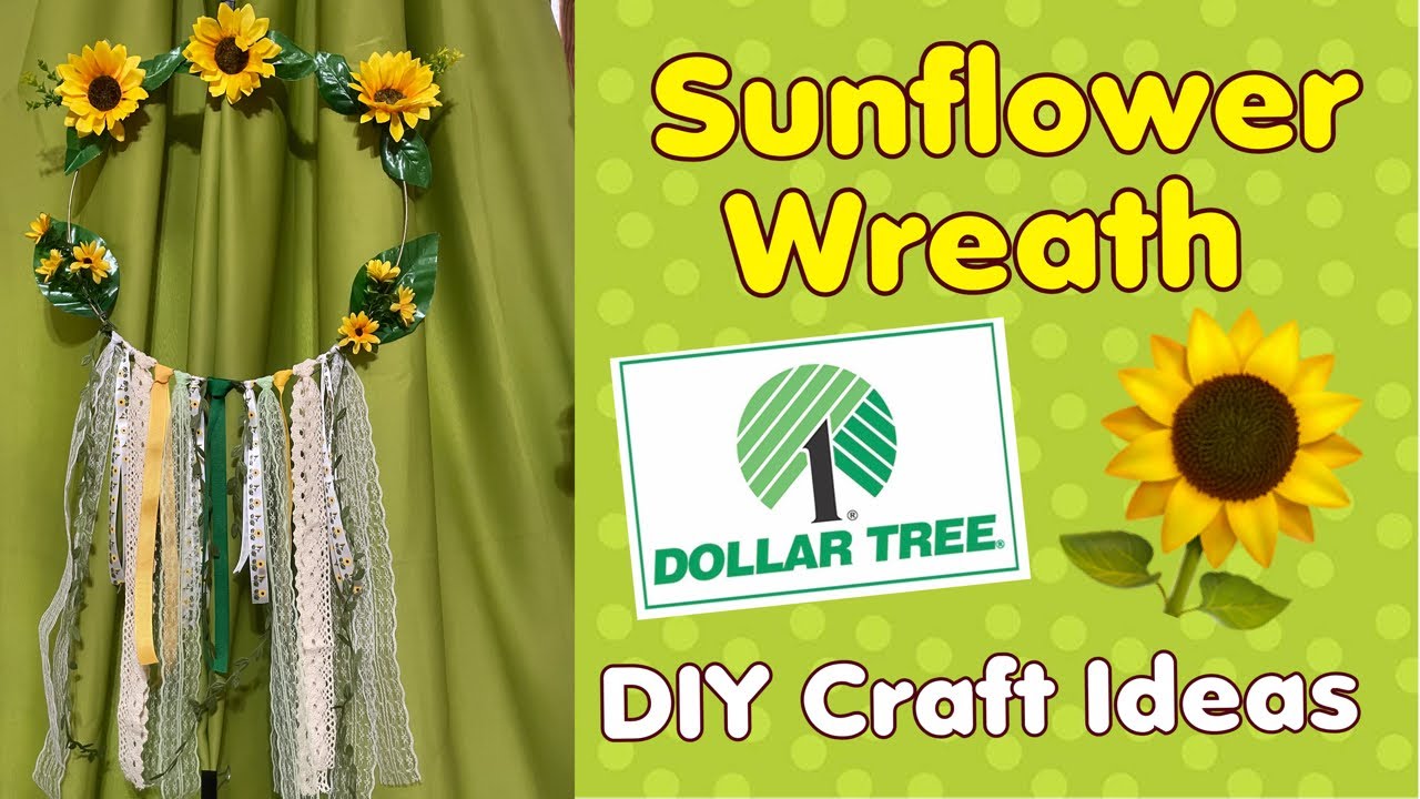 Sunflower Hoop Wreath - Bo Ho Farm House Inspired - Dollar Tree & Temu ...