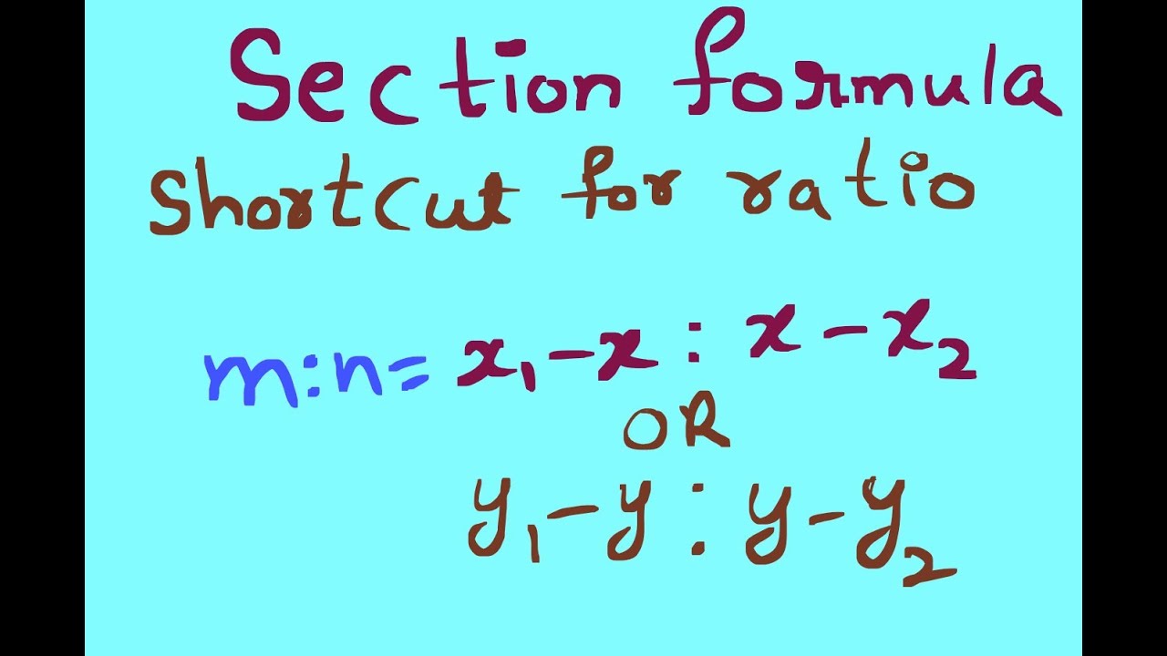 Section formula and the shortcut to find the ratio dividing the line ...