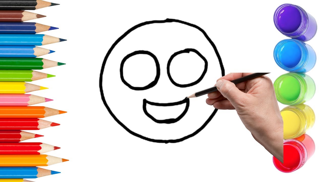 How To Draw cute Emoji Drawing, Painting & Coloring For Kids and ...