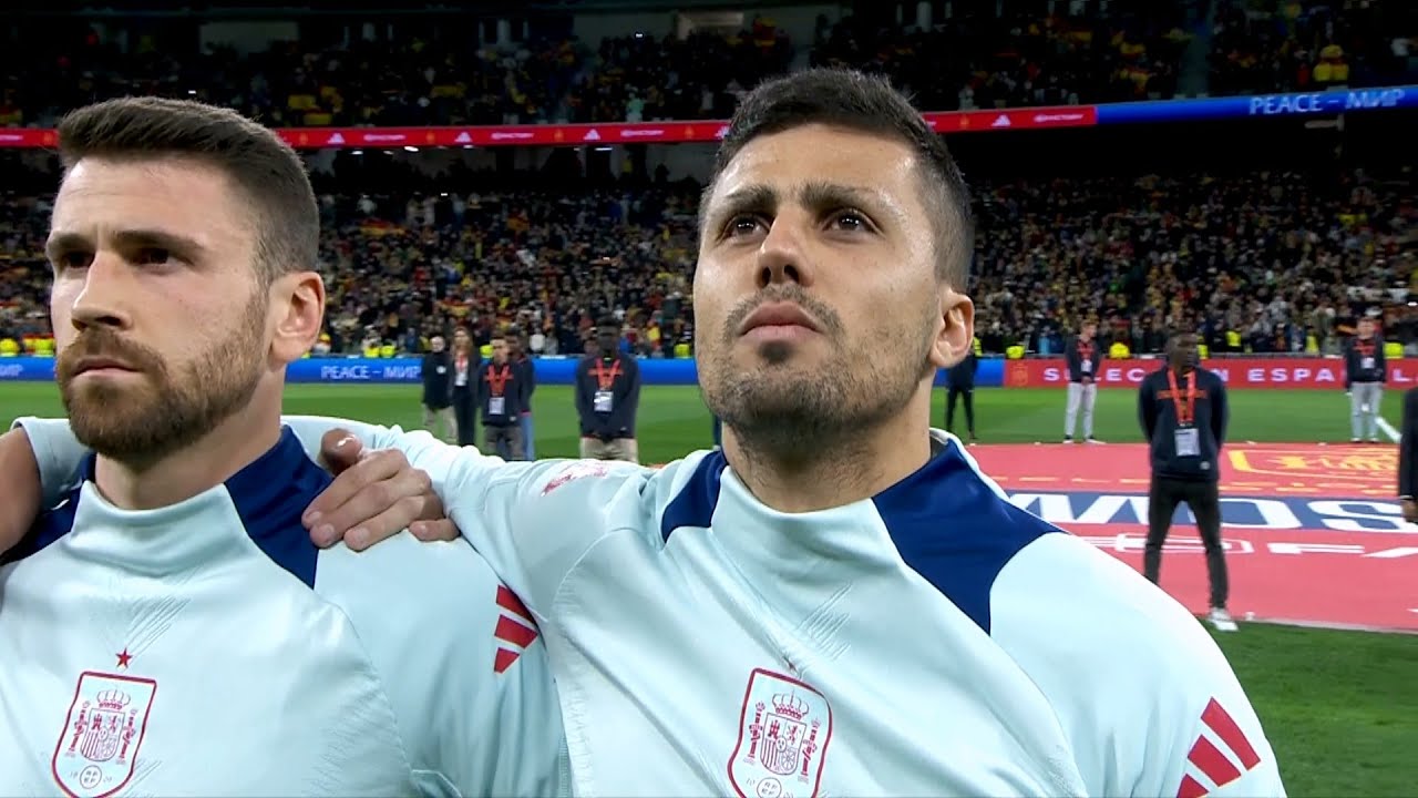 Spain National Anthem (vs Brazil) | International Friendly 2024 - YouTube