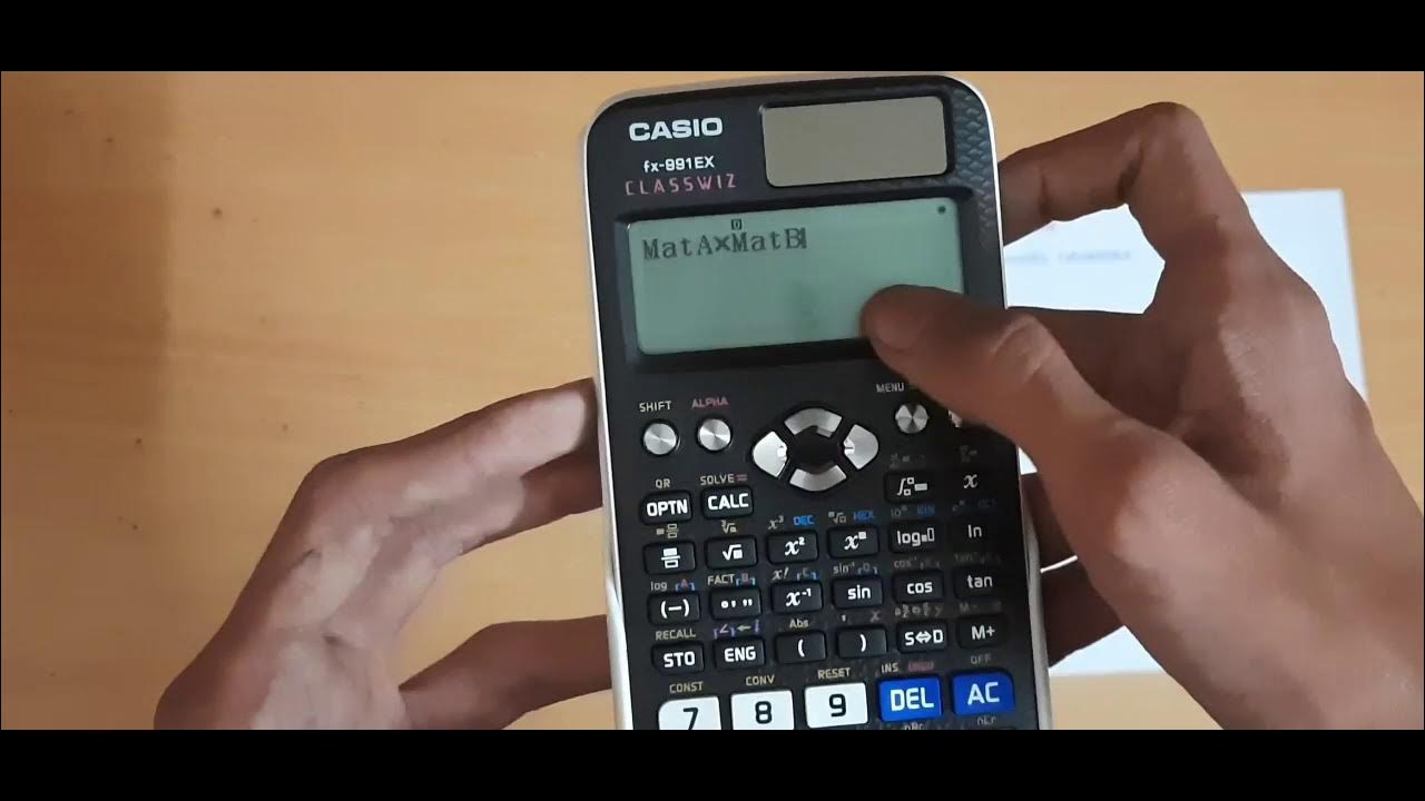 How to find Multiplication of Matrix using Casio fx-991EX - YouTube