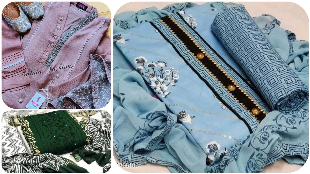 Most stylish 3 piece embroidered dresses for girls | womens best suit ...