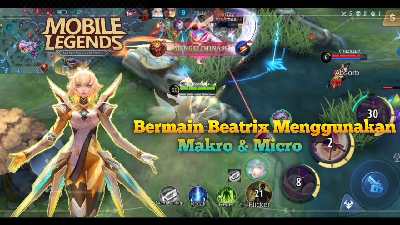 CARA MENGGUNAKAN MAKRO DAN MIKRO HERO BEATRIX MODE SNIPER _ MOBILE ...