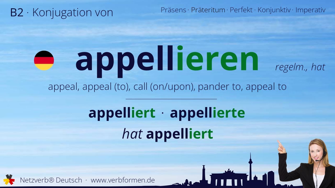 Konjugation Verb „appellieren“ (regelm., hat) - alle Zeitformen ...