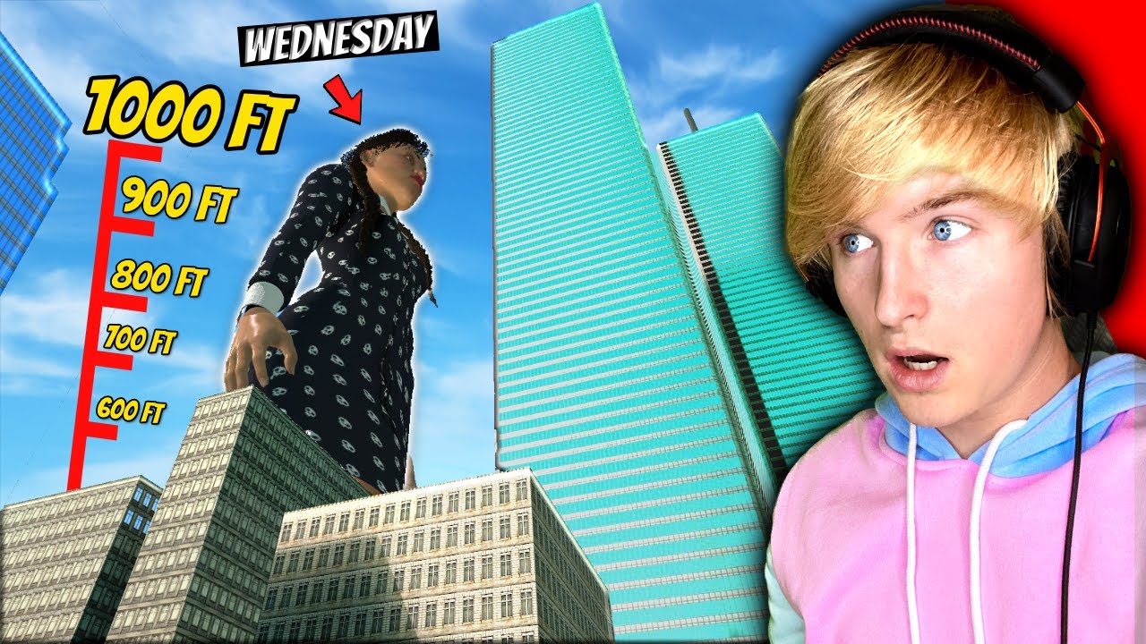 I Made WEDNESDAY ADDAMS 1000 Feet Tall... (Garry's Mod Sandbox) - YouTube