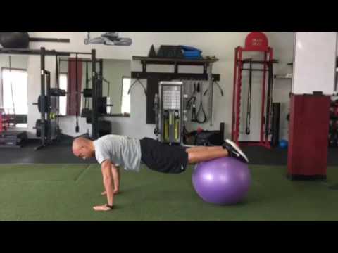 Stability Ball Roll Out to Pike - YouTube