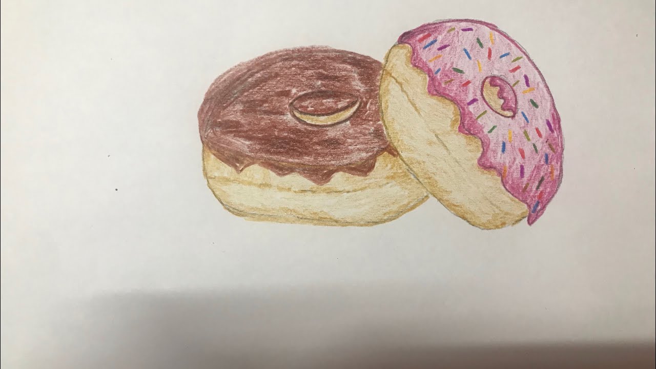How to draw donuts 🍩 easy donuts drawing for kids - YouTube