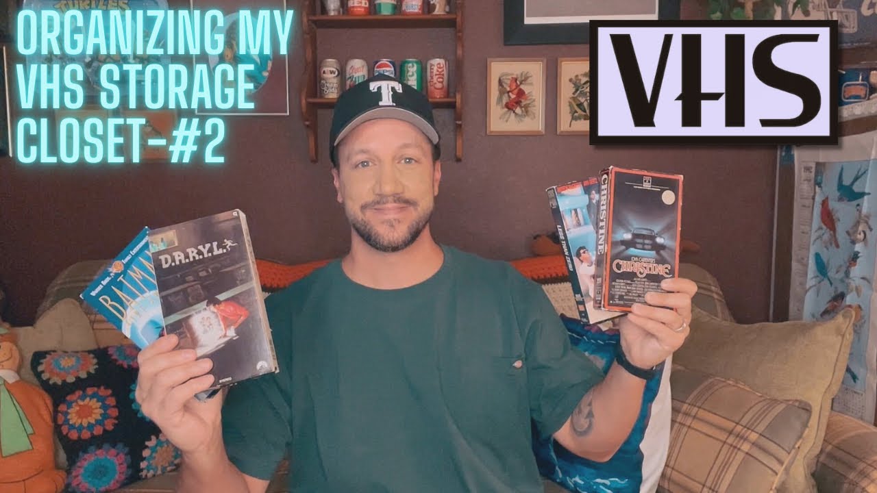 Organizing the VHS closet and talking movies. Come hang out! - YouTube
