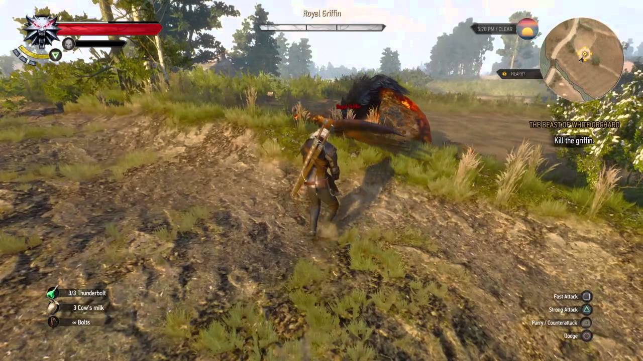 The Witcher 3: Wild Hunt First Monster - YouTube
