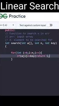 Linear search gfg practice problem solving #shorts #gfg #coding # ...