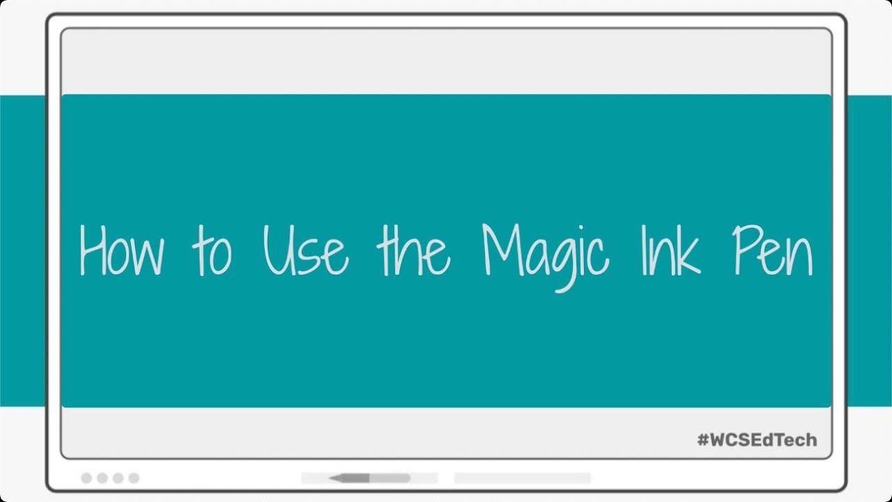 SMART Ink Tips: How to Use the Magic Ink Pen - YouTube
