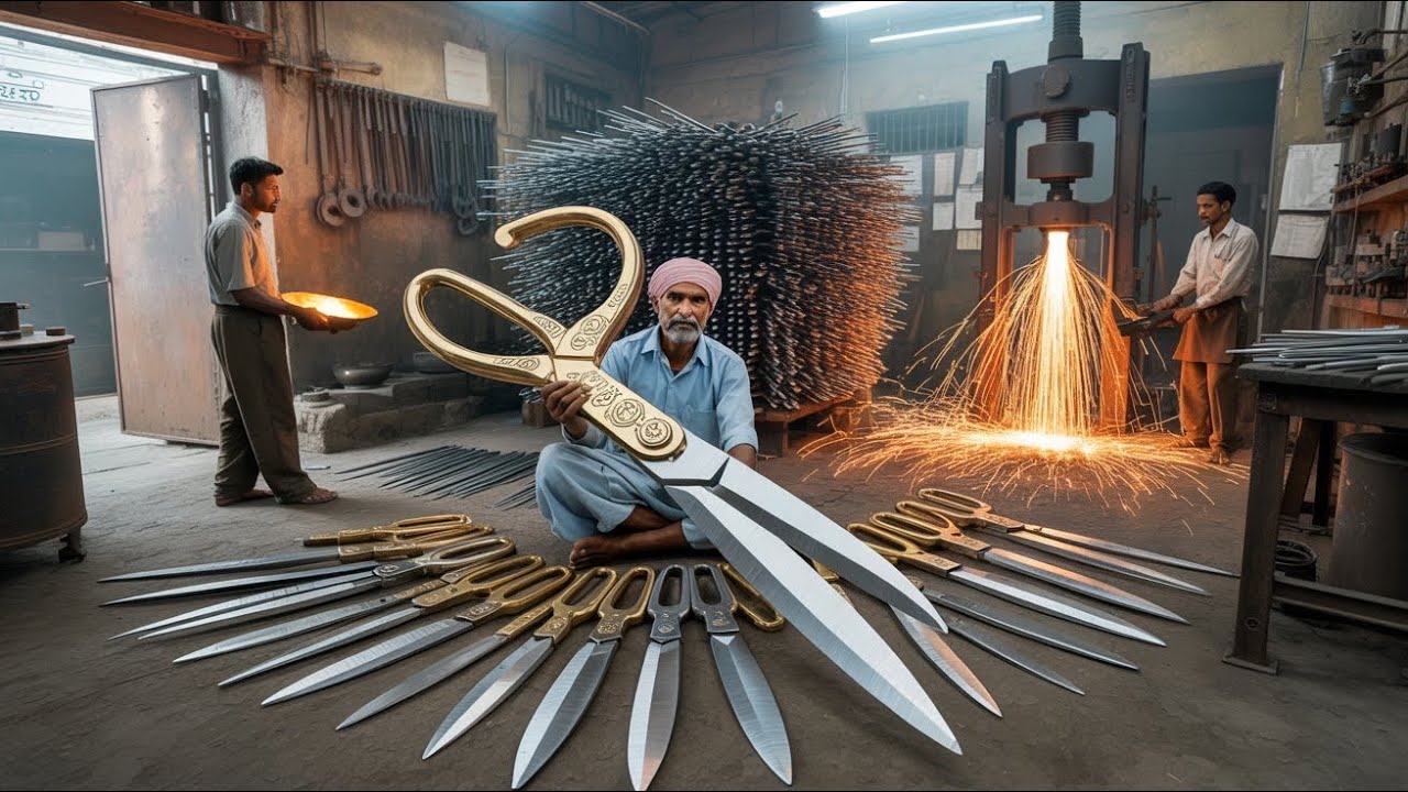 How Expert Workers Make Scissors with Hammer & Polish Work - YouTube