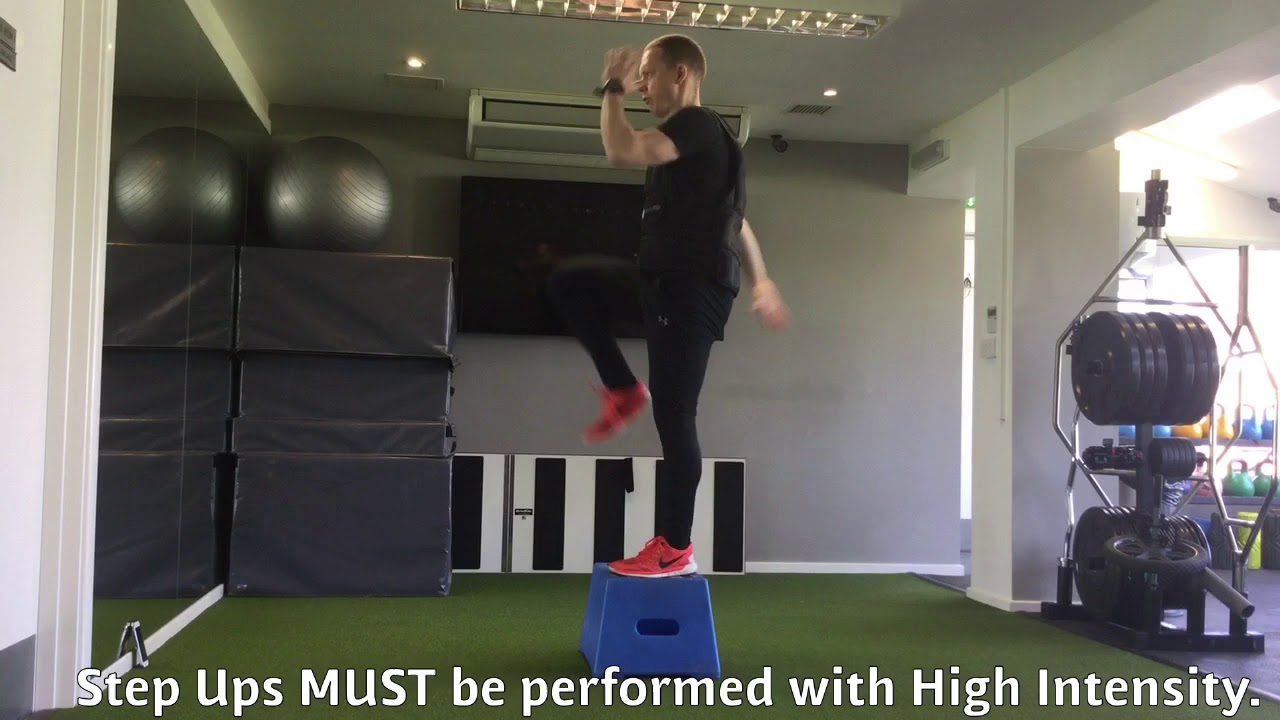 HICT High Intensity Continuous Training Box Steps W Weight Vest HICT High Intensity Continuous Training Box Steps W Weight Vest