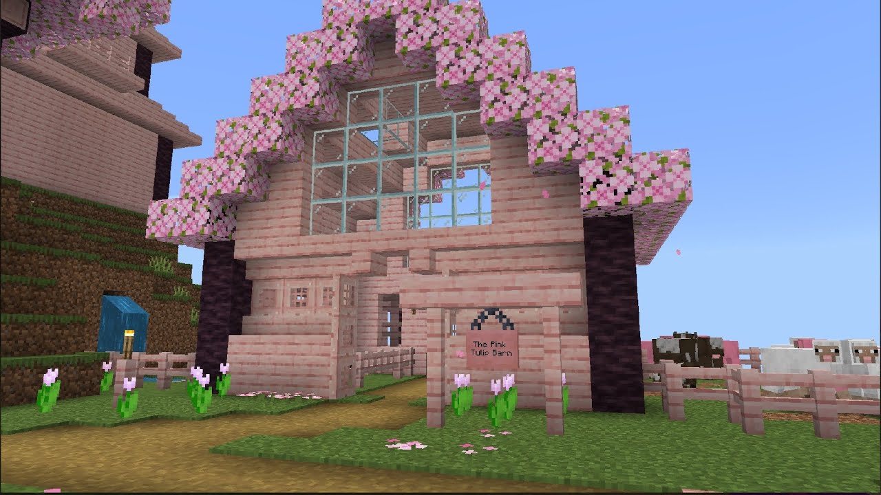 Minecraft #3: The Pink Tulip Barn 🌷 - YouTube
