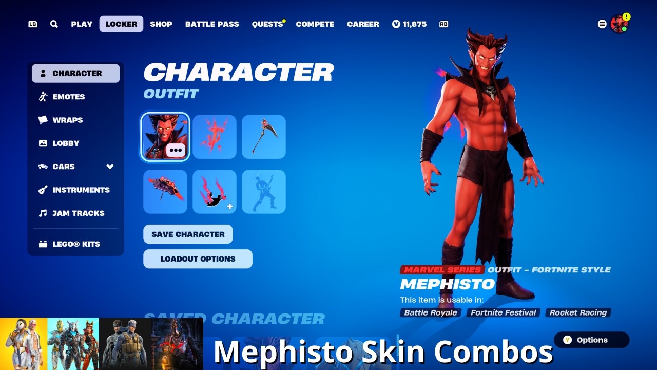 Mephisto Skin Combos (Fortnite Battle Royale) - YouTube