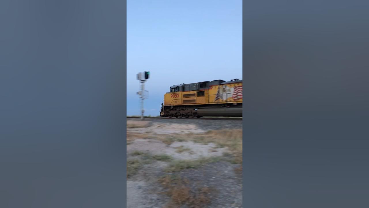 UP 9052 Highballs a southbound intermodal train in Delta UT! #up4014 #train #railroad #caltrain ...