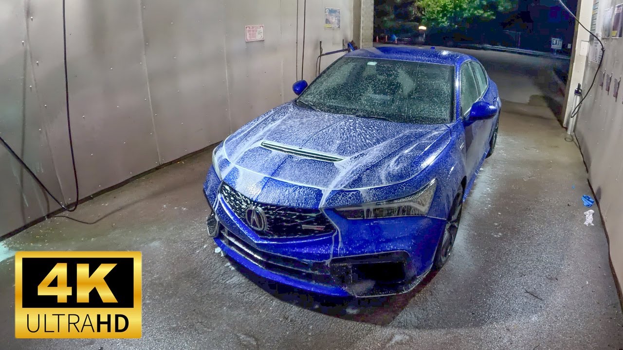 Washing An Acura Integra Type-S At Night [POV] [4K] - YouTube