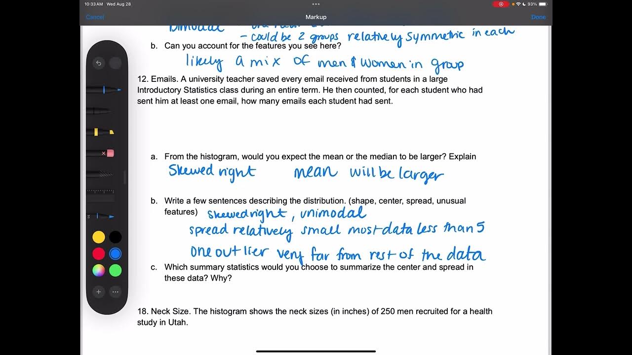AP Stats Ch 4 Displaying Quantitative Data part 2 - YouTube