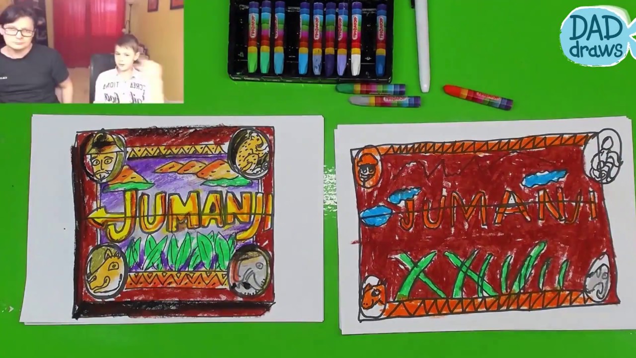 How to draw a game of Jumanji - YouTube