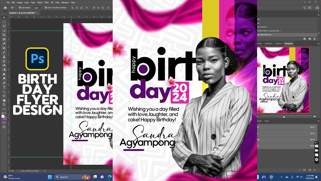 How To Create This Step-by-Step Stunning Birthday Flyer Design ...