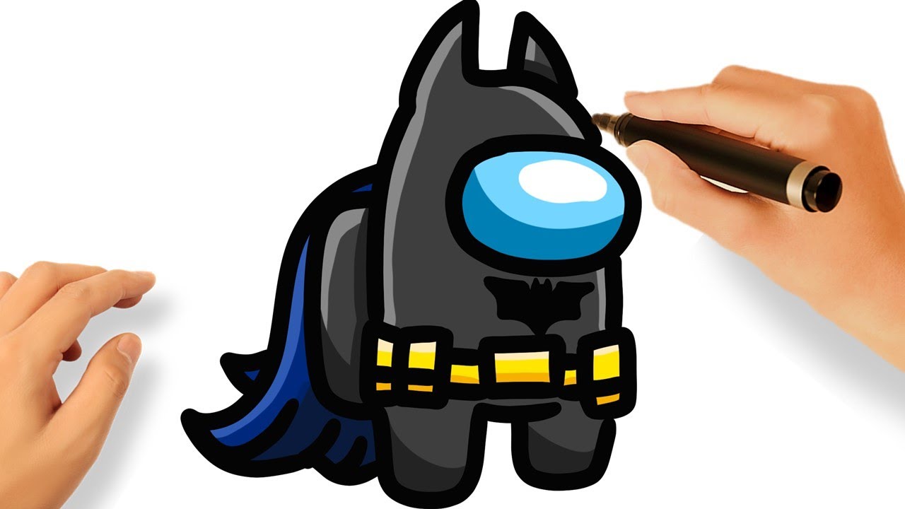 HOW TO DRAW AMONG US BATMAN - YouTube