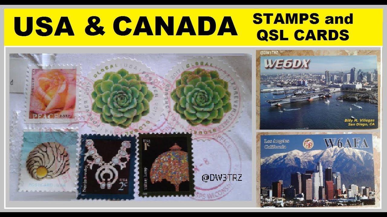 Paper QSL USA & CANADA | Beautiful QSL Cards and Stamps from W/VE ...