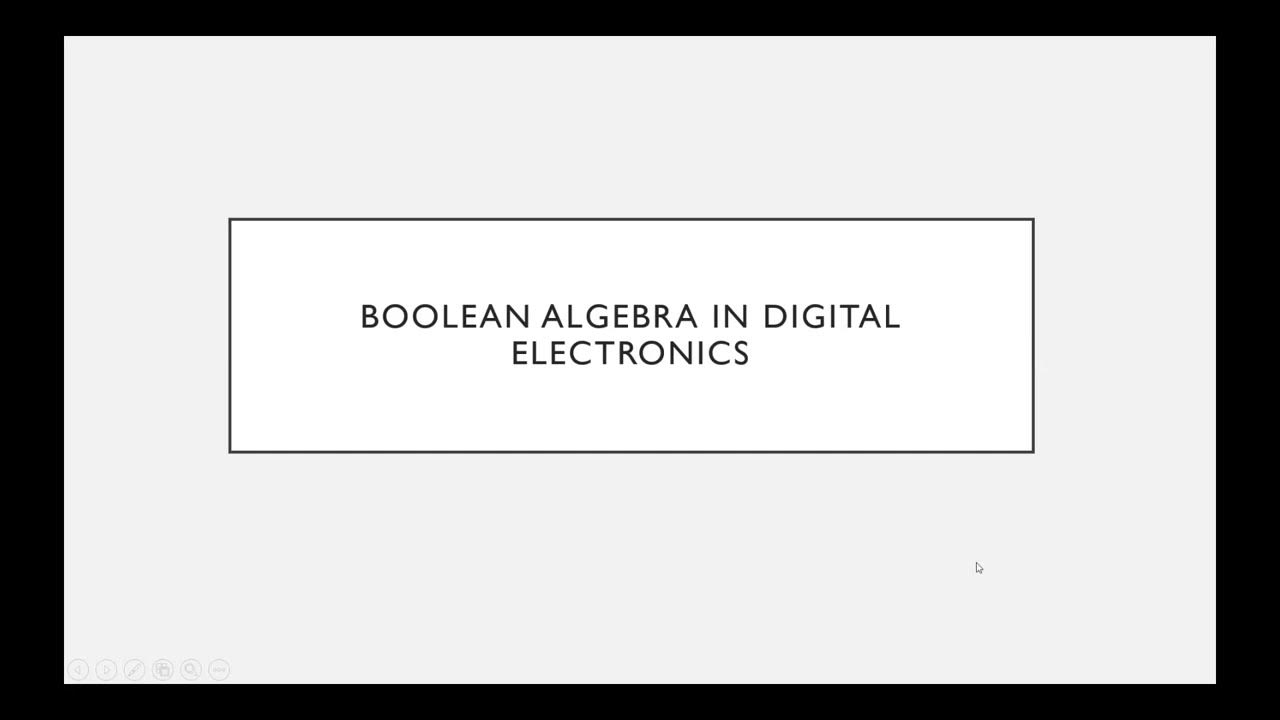 Lecture 2 | Boolean Algebra | Digital Electronics| Super Semiconductors - YouTube