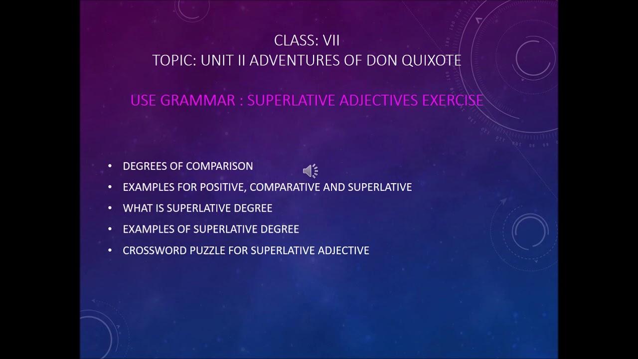 Superlative Adjectives crossword puzzle exercise - YouTube