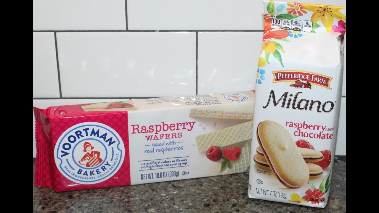 Voortman Bakery Raspberry Wafers & Pepperidge Farm Raspberry Chocolate ...