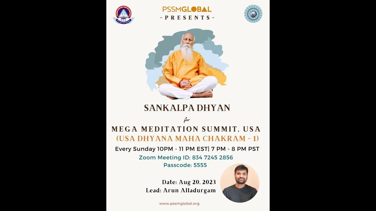 Sankalpa Dhyanam for Mega Meditation Summit /Dhyana Maha Chakram -USA ...