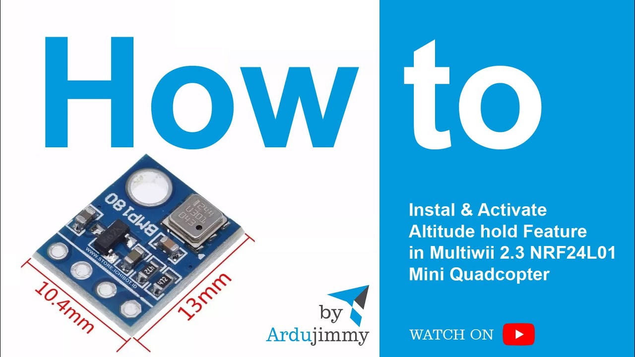 Setup Drone Altitude Hold (Baro) and Hover on Multiwii + NRF24 - YouTube