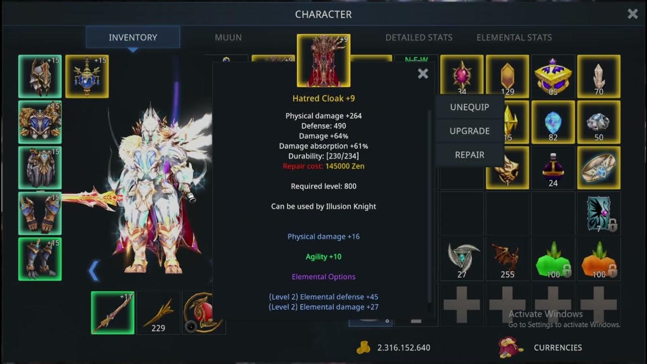 Mu Online Illusion Knight best pvm builds - YouTube