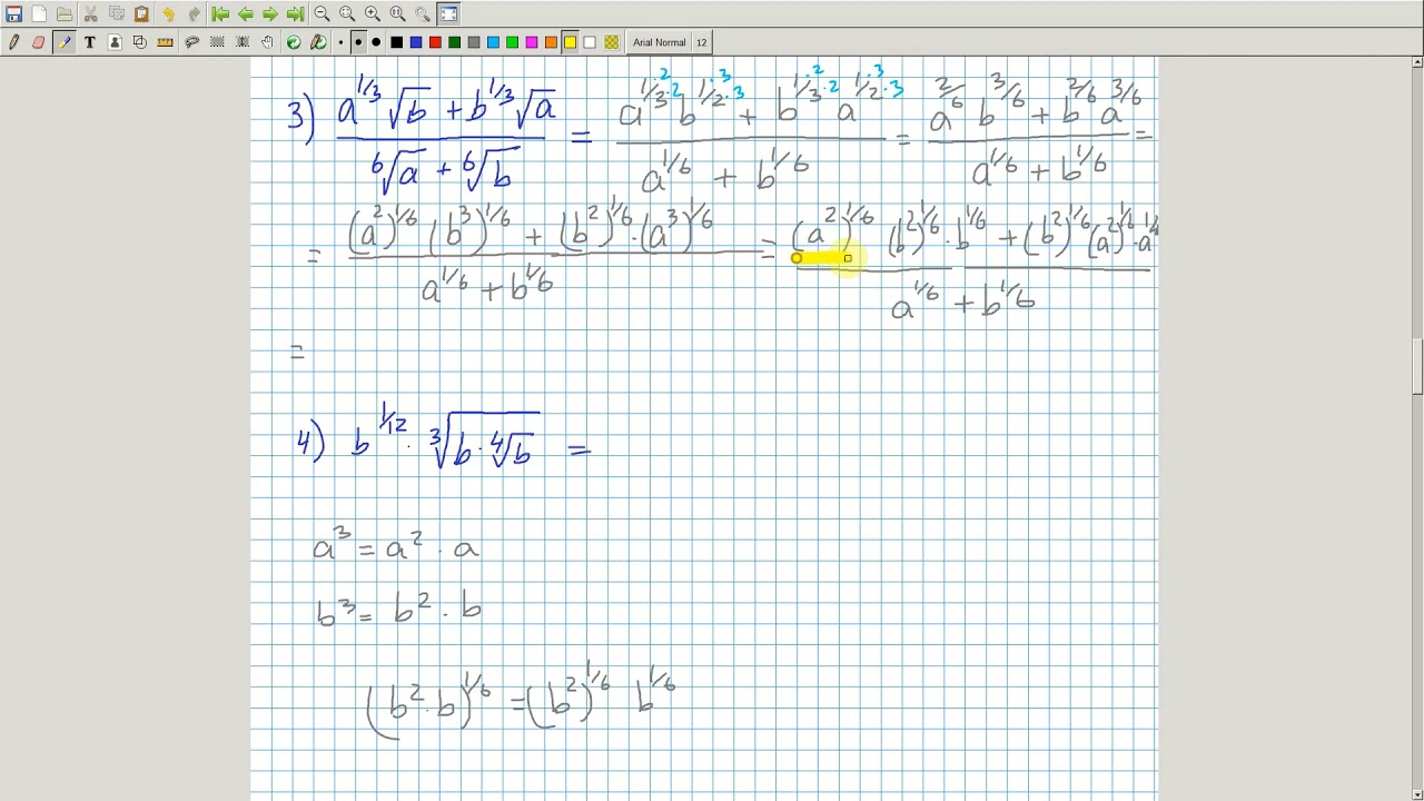 Ratsional ko'rsatkichli daraja va uning xossalariga misollar-2. Algebra ...