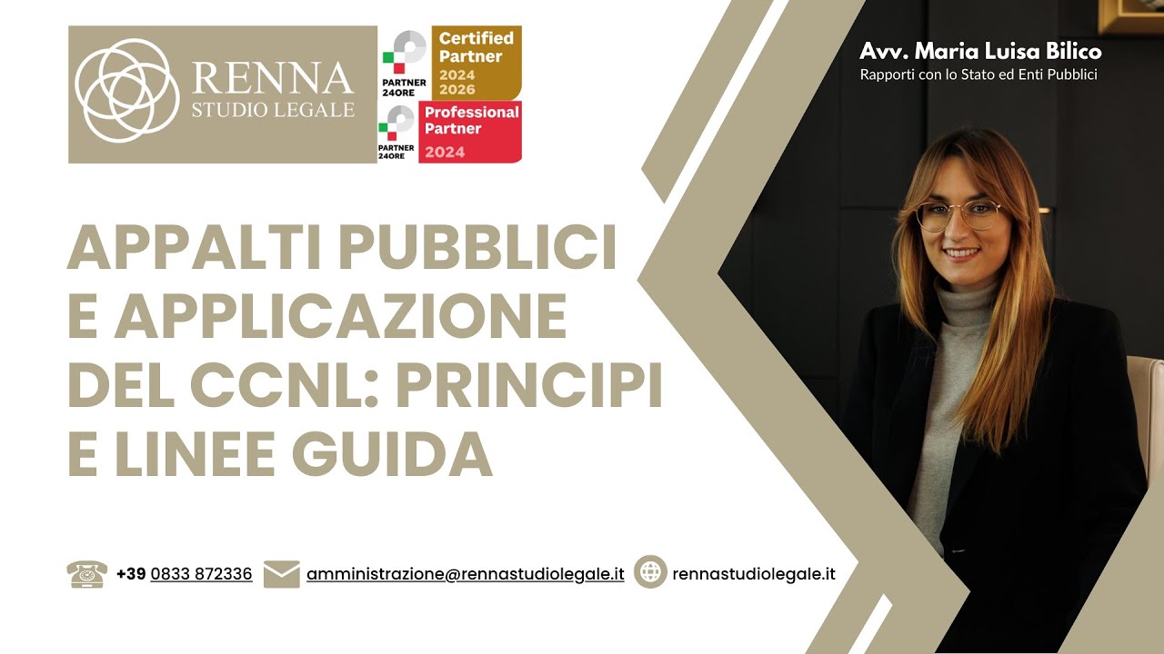 APPALTI PUBBLICI E APPLICAZIONE DEL CCNL - YouTube