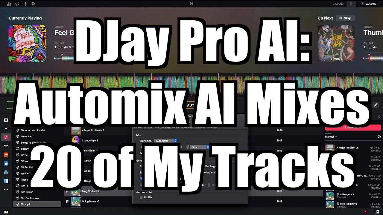 Automix AI Mixes 20 of My Tracks - TimmyG - YouTube