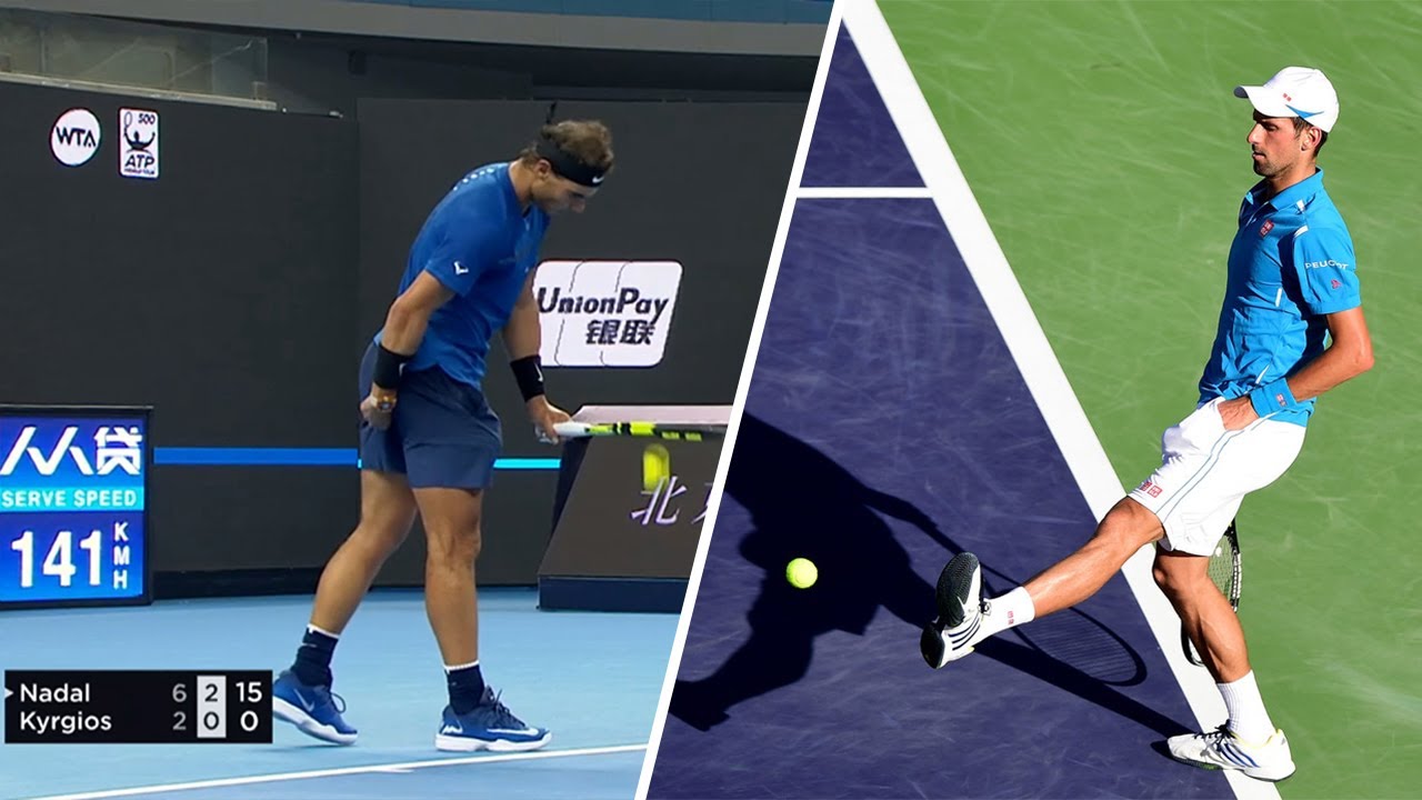Top 5 Unorthodox Serve Rituals by Tennis Players - YouTube