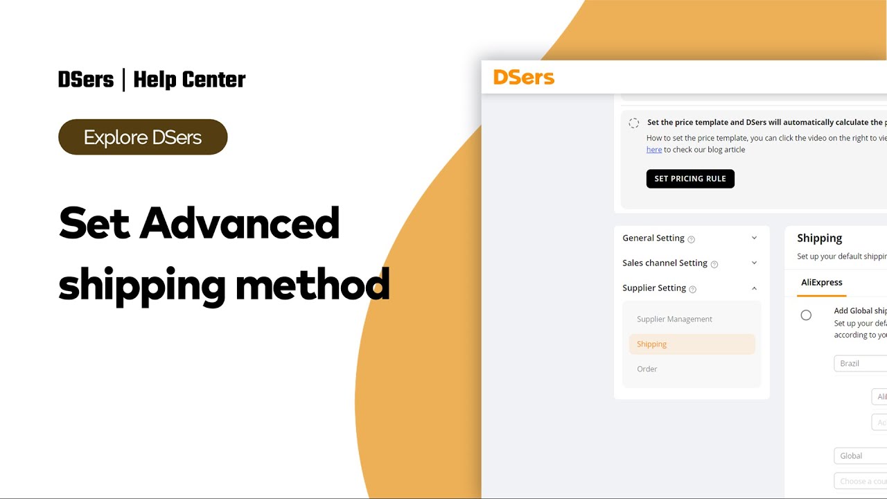 Explore DSers - Set Advanced shipping method - DSers - YouTube