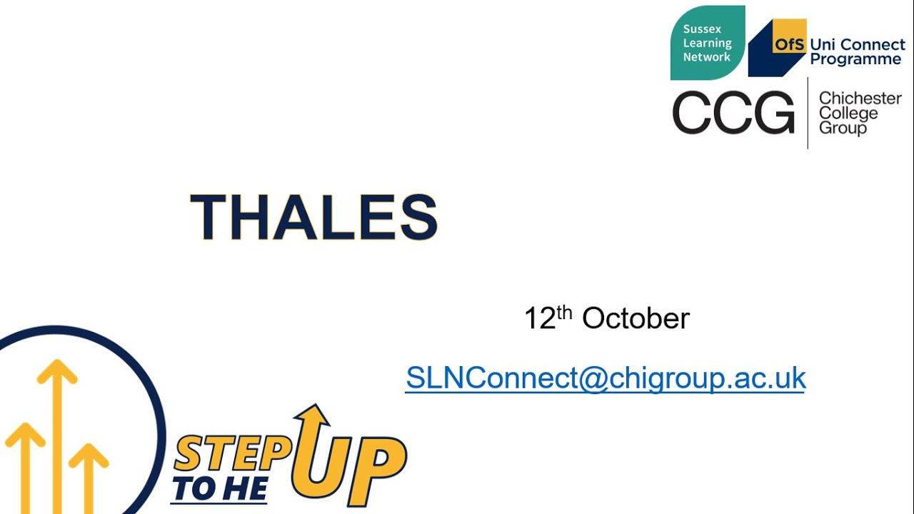 STEM with Charlene Simms of THALES | Step Up To HE | Chichester College ...