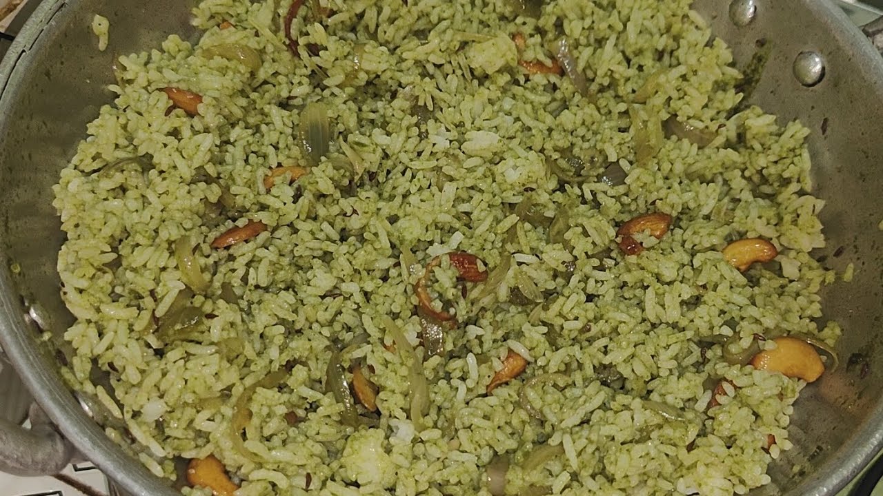 kothimeera rice - how to make kothimeera rice - coriander pulao ...