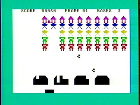 "Invaders" for the Mattel Aquarius computer - YouTube