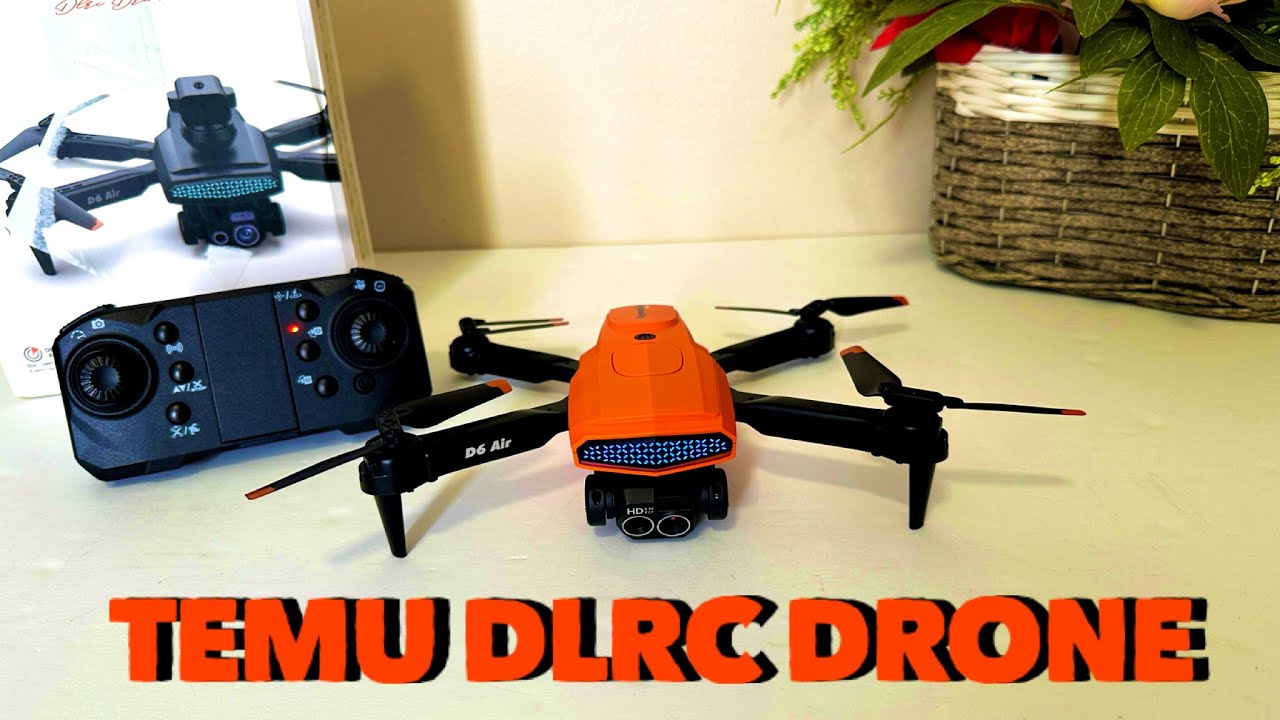 Temu DLRC Folding Camera Drone Unbox Setup Review - YouTube