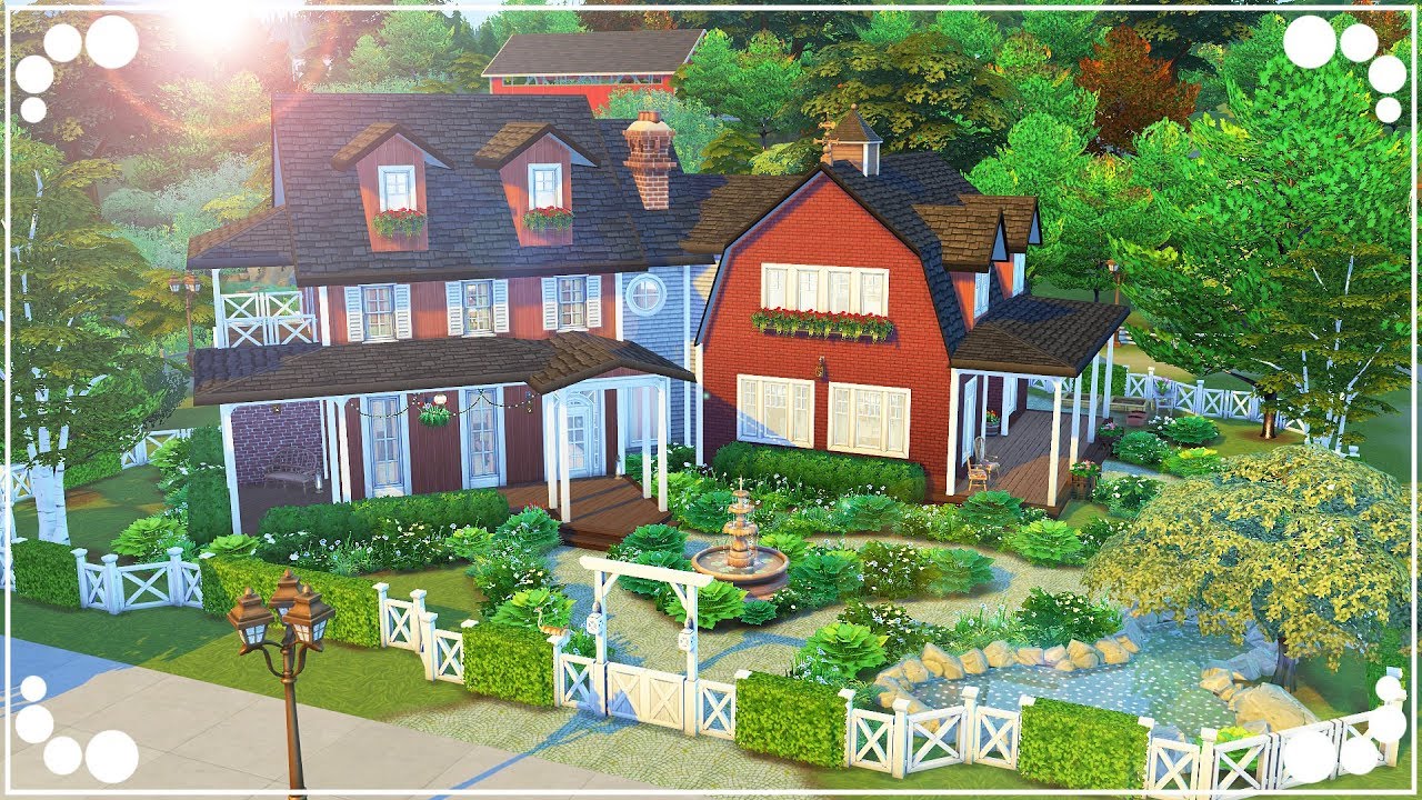 FAMILY FARMHOUSE | The Sims 4 | Speed Build - YouTube