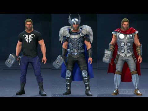 Marvel's Avengers Thor All Skins Suits & Outfits Full Game - YouTube