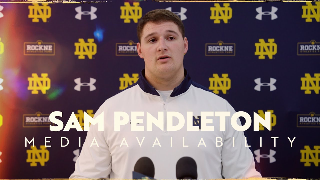 Sam Pendleton | Press Conference | Notre Dame Football - YouTube
