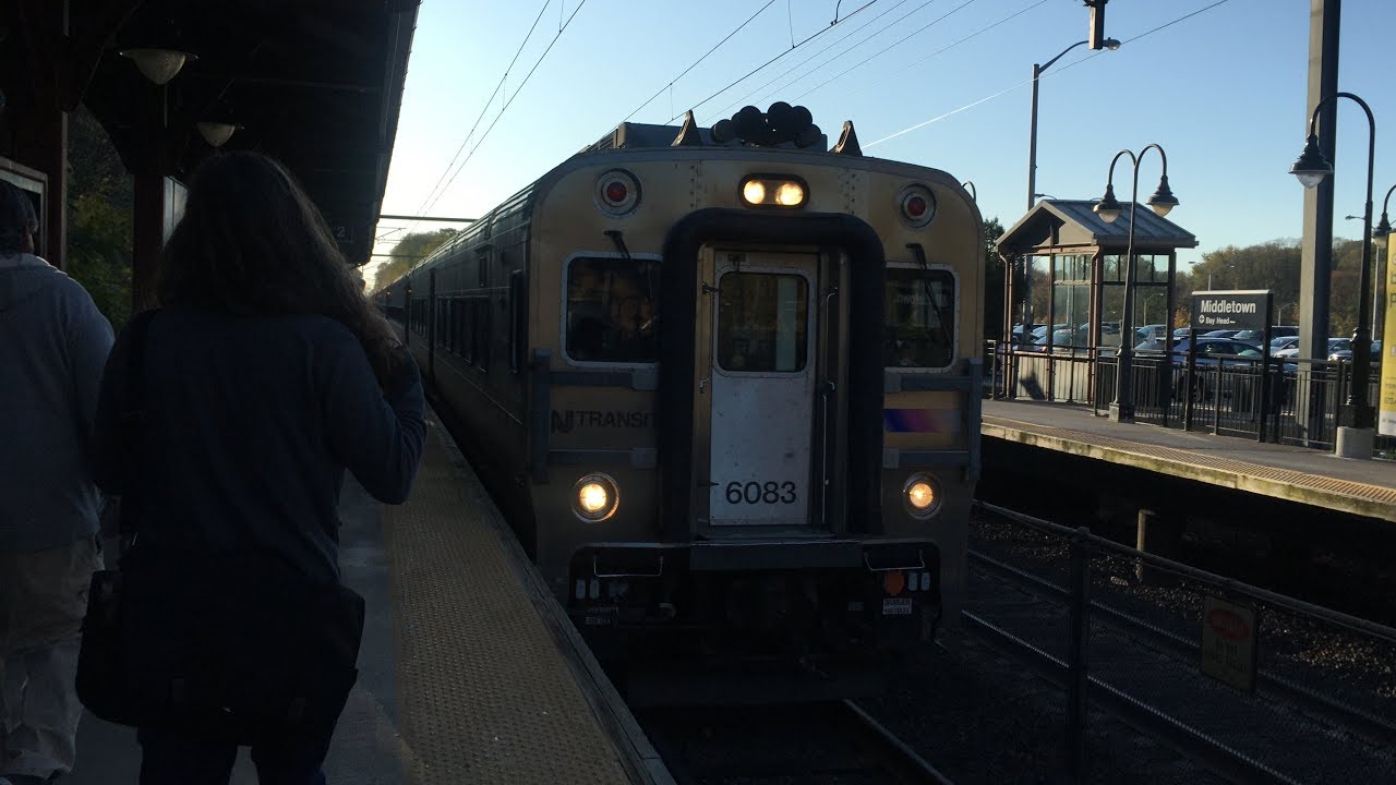 On-Board NJT NJCL Train 2608 led by Comet V 6083 from Middletown, NJ to ...