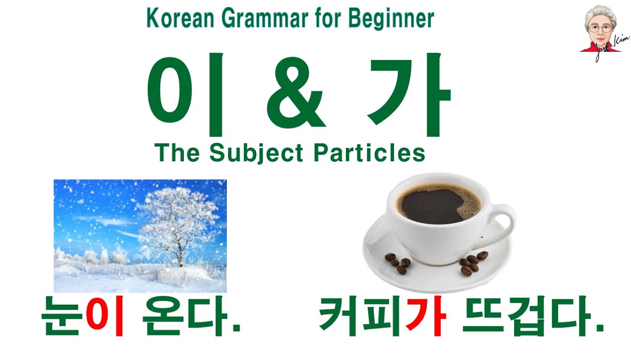 Korean Grammar for Beginners (1-1) Subject Particle 이, 가, - YouTube