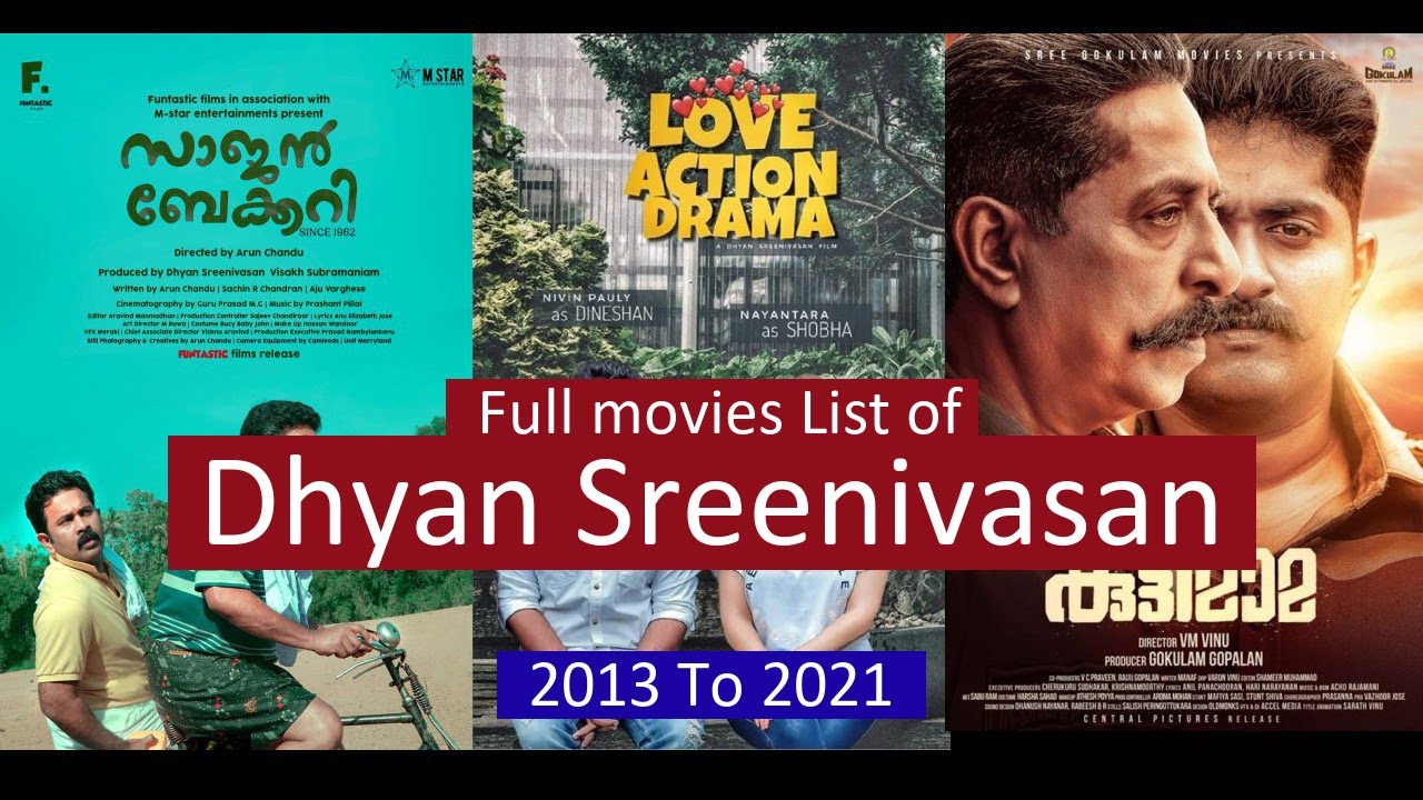 Dhyan Sreenivasan Full Movies List | All Movies of Dhyan Sreenivasan ...