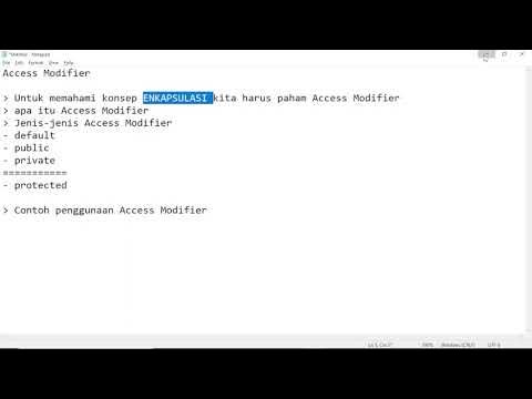 PBO JAVA 8 : Access Modifier - YouTube