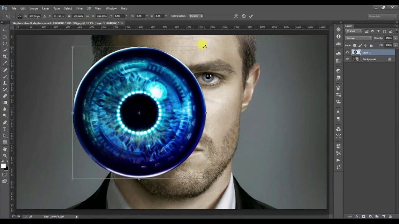 Photoshop tutorial terminator face - YouTube